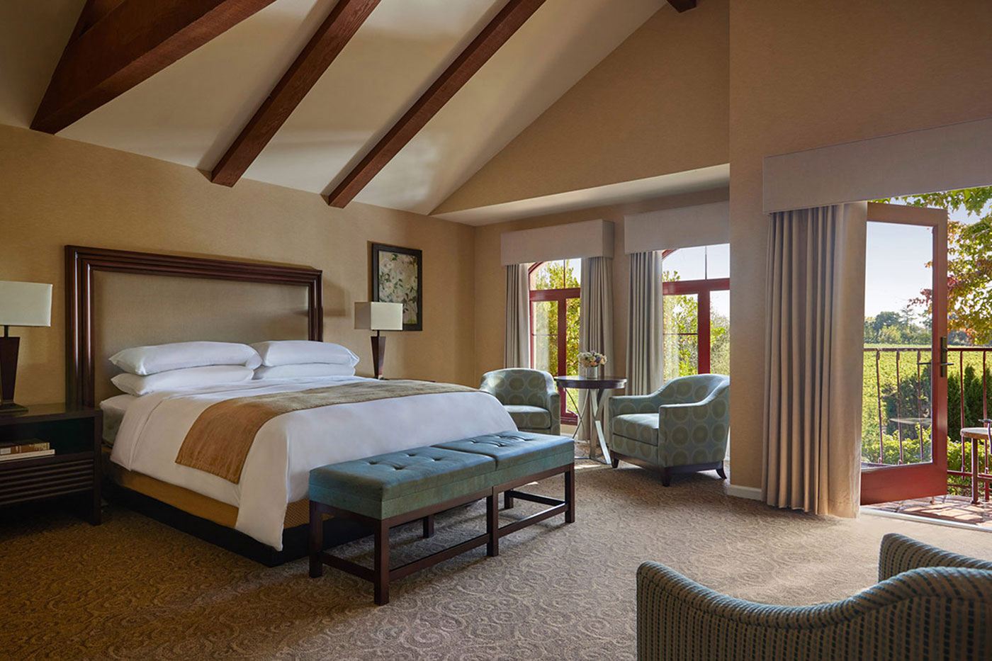 This Luxe Wine-Country Resort has Charming Suites Overlooking Vineyards ...